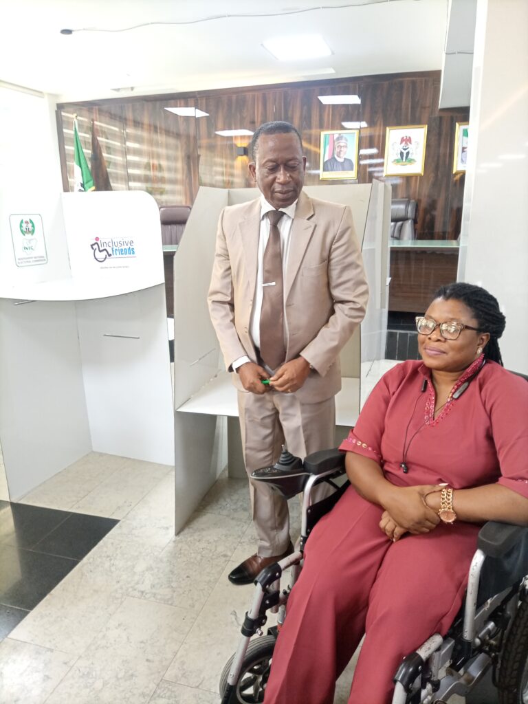 IFA Presents Samples Of Accessible Voting Cubicles for PWDs To INEC ...